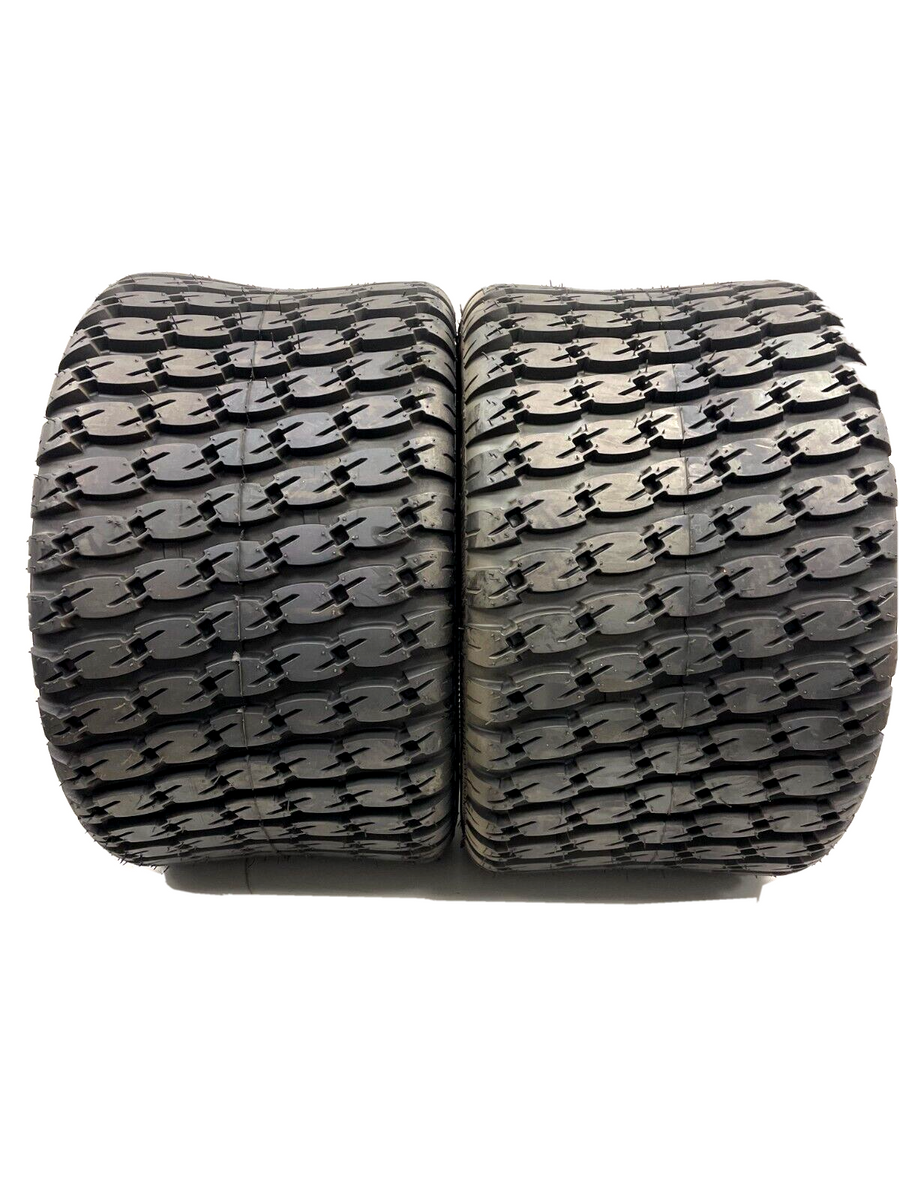 Two 20X10-12 Lawn Boss Mower Tractor Golf Tires 20x10.00-12 Tubeless H ...